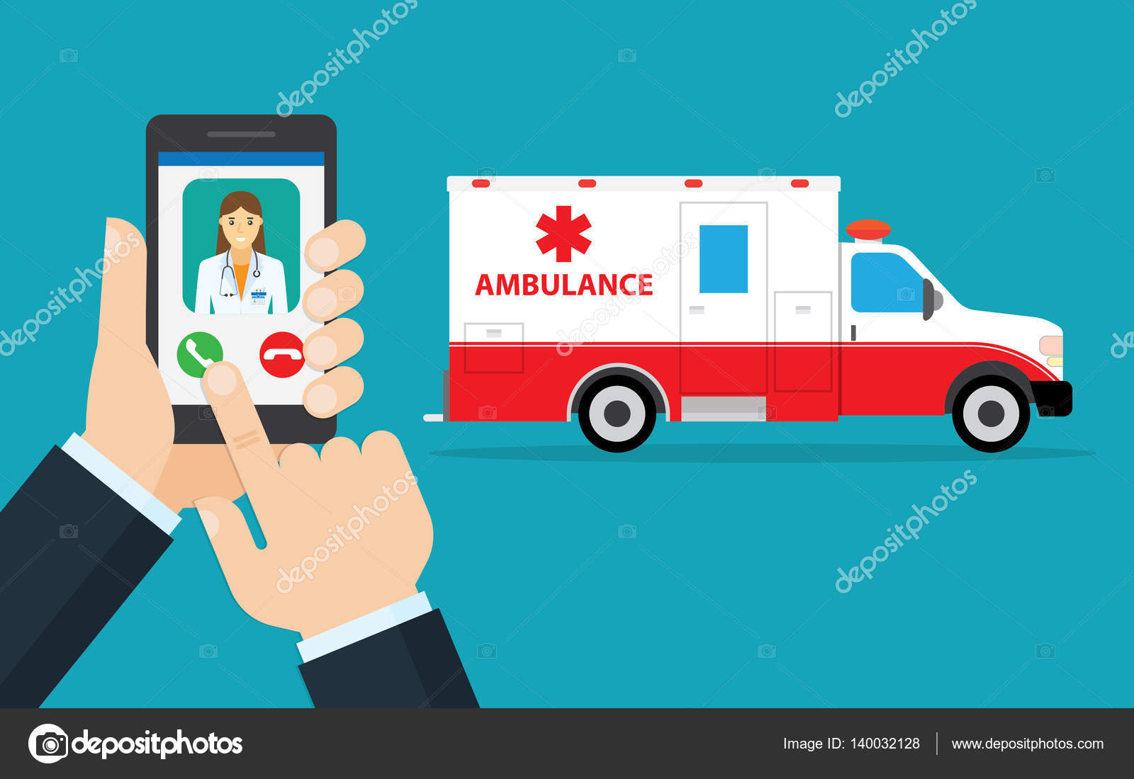 Application to call ambulance Stock Vector Image by ©Makc76 #140032128