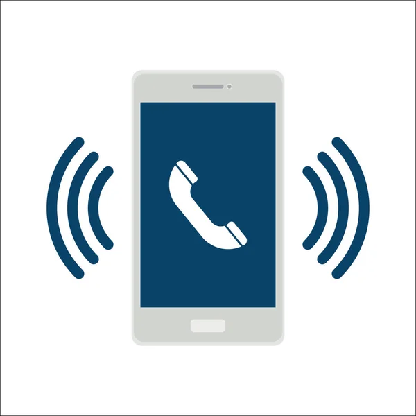 Outline handset with waves. Call Icon. Vector illustration Stock Vector ...
