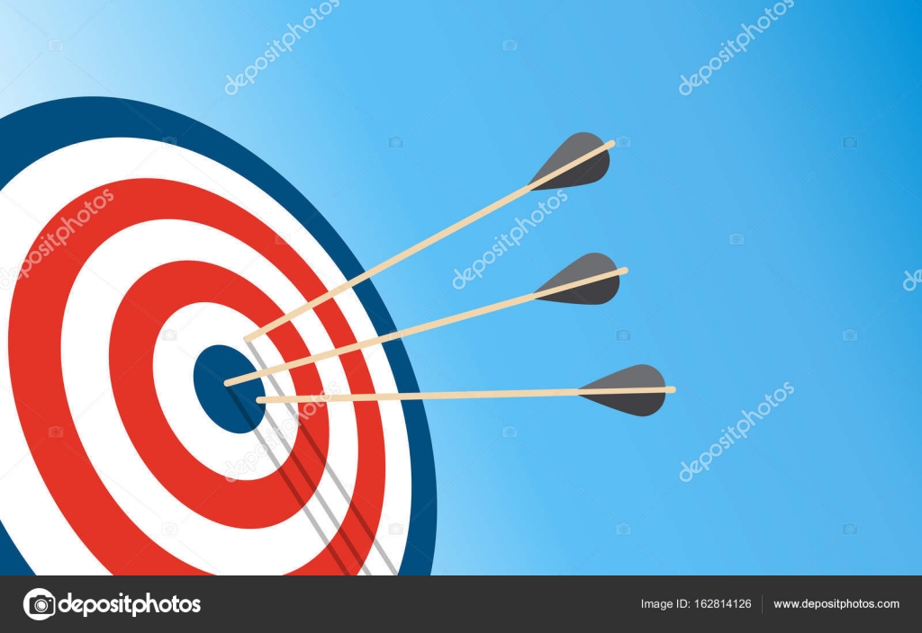 Archery Target With 3 Arrows Stock Vector Image by ©Makc76 #162814126