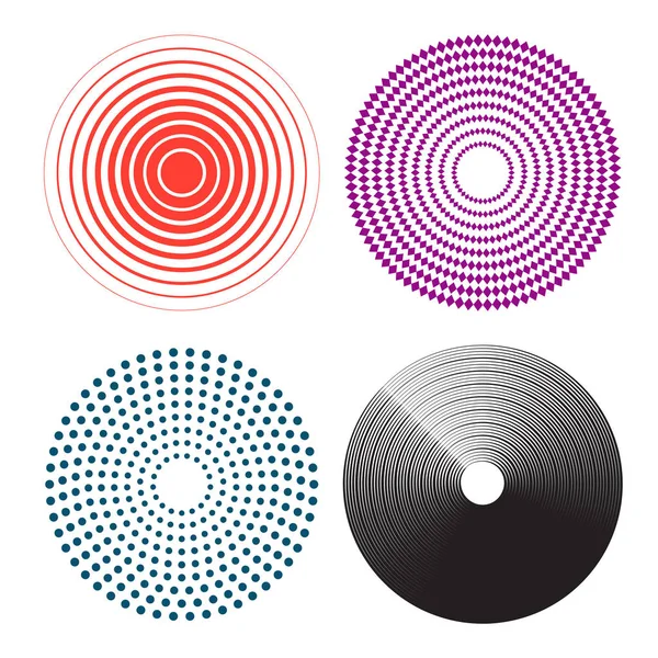 Ondas concêntricas Vector Art Stock Images | Depositphotos