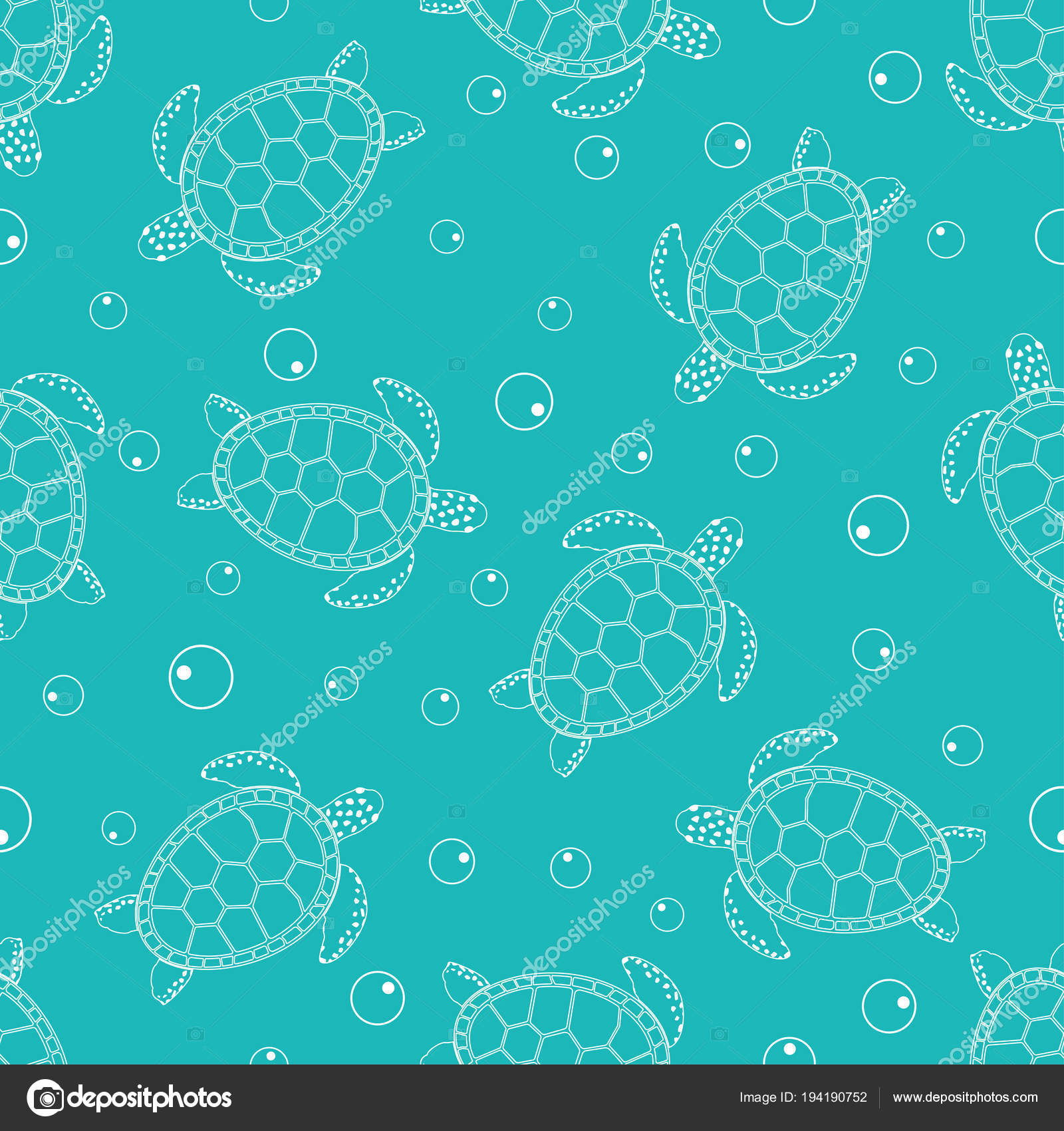 Pattern with sea turtles 2 Stock Vector by ©Makc76 194190752
