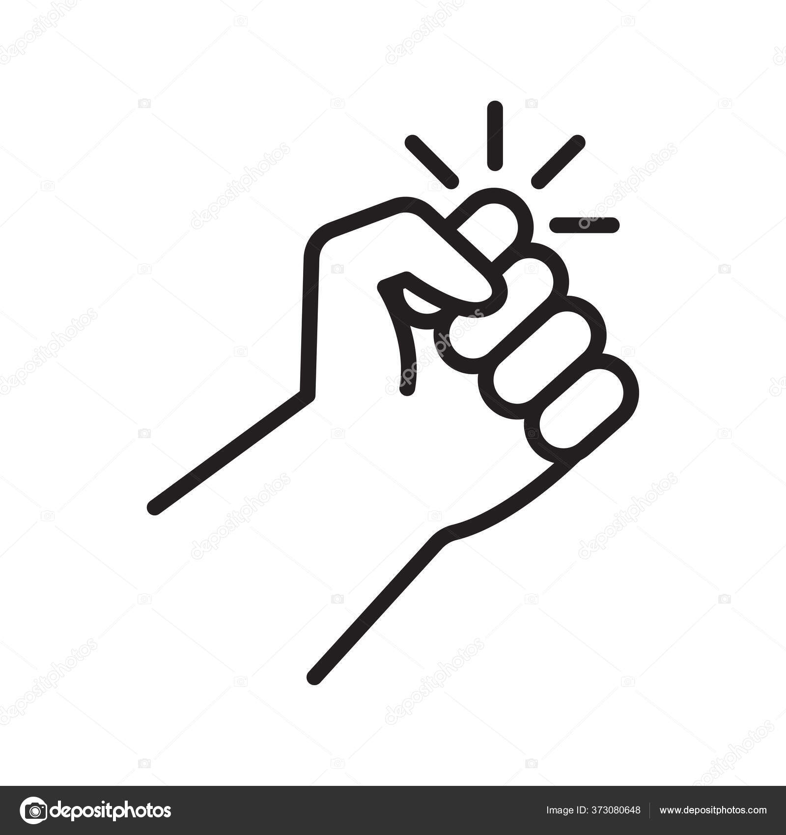 Knocking Door Icon Hand Knocks Door Vector Illustration Stock Vector ...