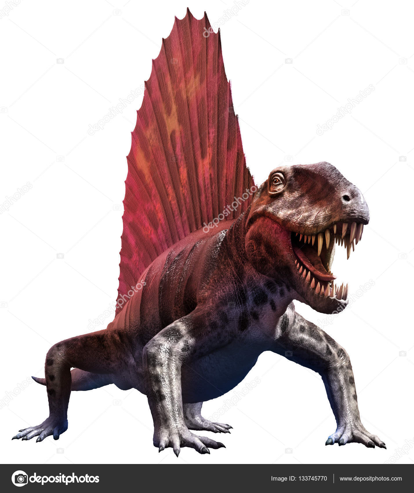 Dimetrodon 3D illustration — Stock Photo © warpaintcobra #133745770
