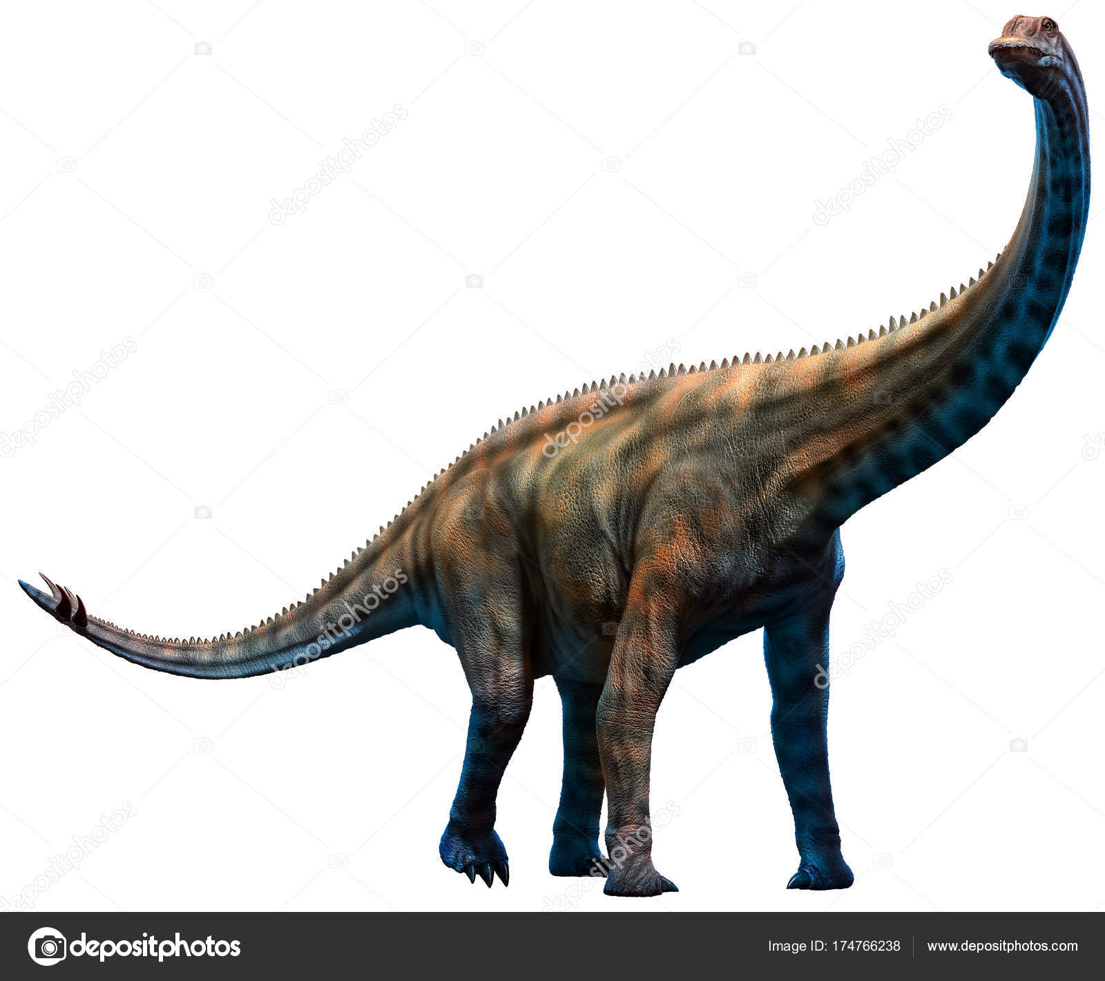 Spinophorosaurus Jurassic Era Illustration — Stock Photo ...
