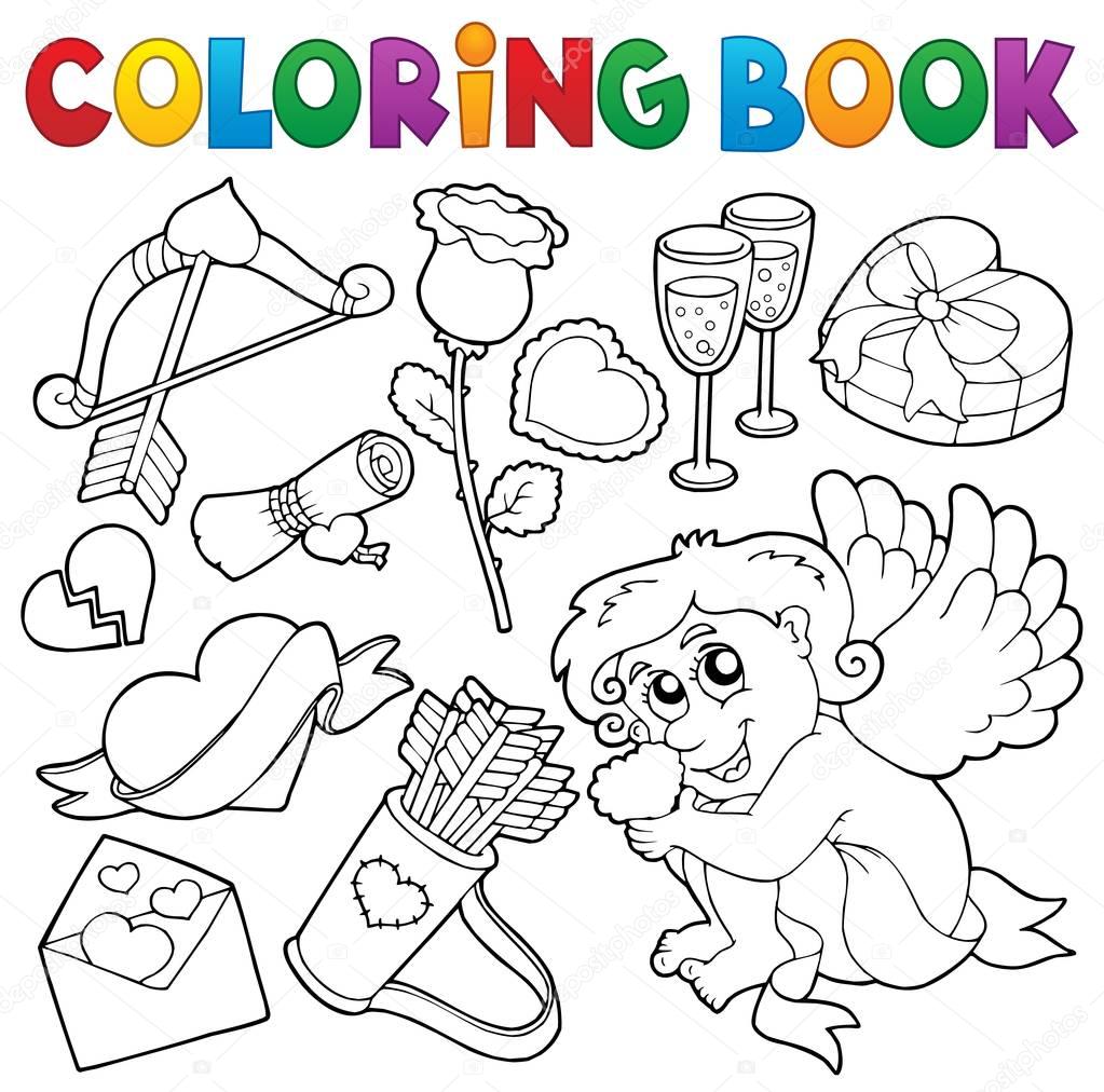 Libro para colorear San Valentín tema 5 Vector de Stock de ©clairev ...