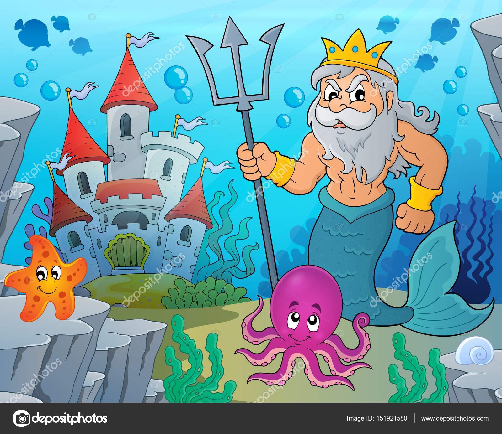 Poseidon theme image 3 Stock Vector Image by ©clairev #151921580