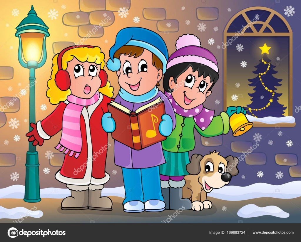 Christmas carol singers theme 5 Stock Illustration by ©clairev #169883724