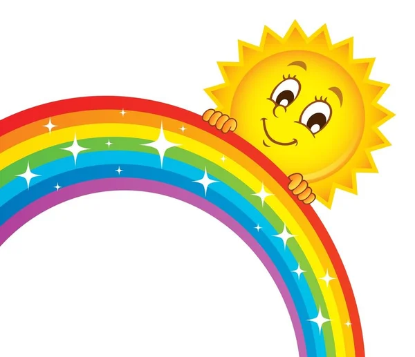 Rainbow And Sun Clipart