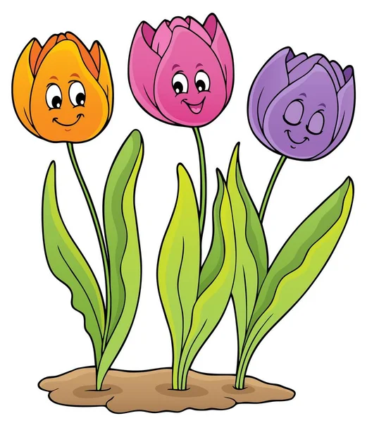 Three cartoon flowers Stock Vector Image by ©clairev #5595147