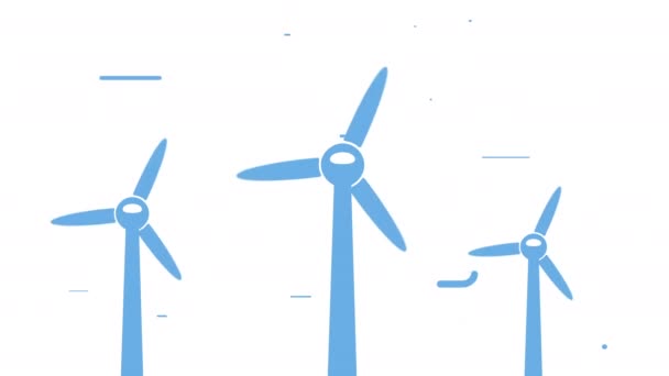 Wind turbine with rotating blades — Stock Video © kerenby #355888534