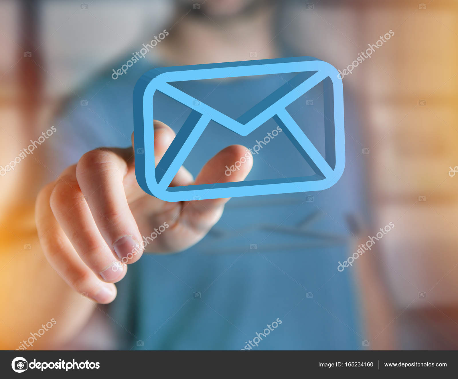 Blue Email symbol — Stock Photo © perig76 #165234160