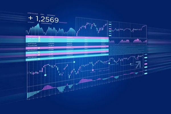 Stock exchange trading data information isolated on a uniform ba ...