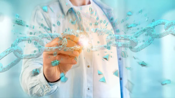 Link of a Broken blockchain exploding Stock Photo by ©perig76 178850736