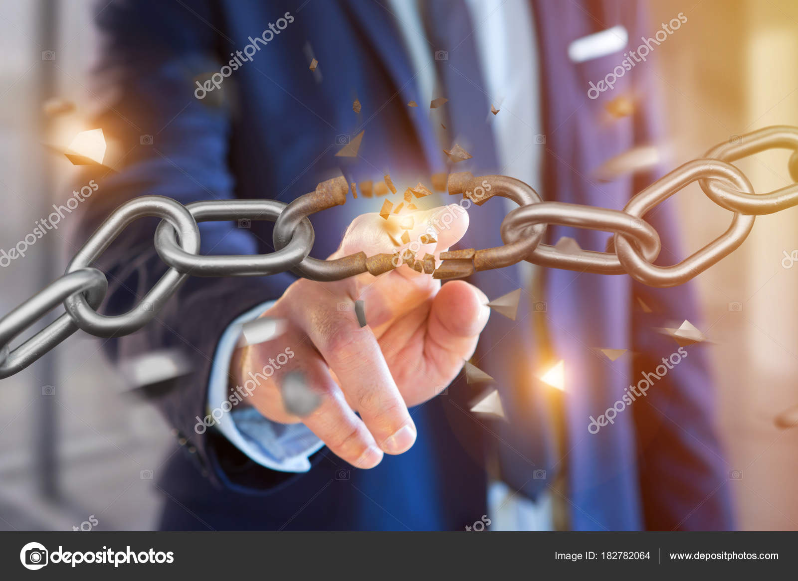 View Weak Link Broken Chain Exploding Render Stock Photo by ©perig76 ...