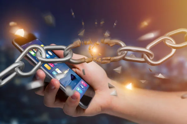 View Weak Link Broken Chain Exploding Stock Photo by ©perig76 186088946