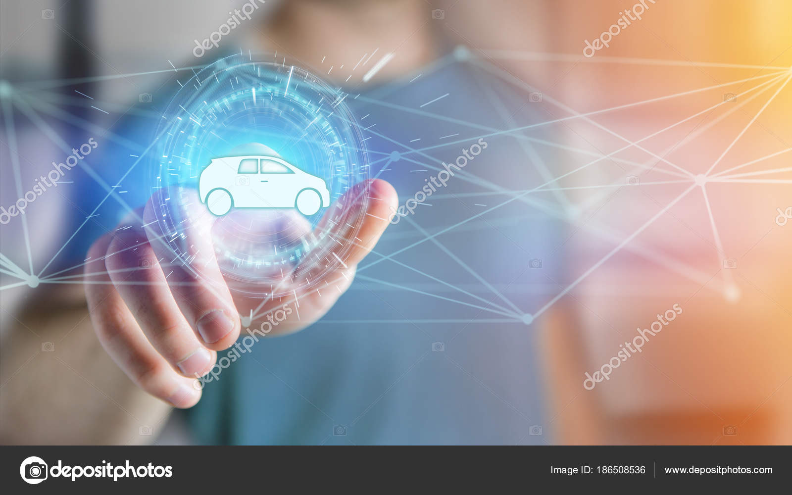 Car Icon Blurred Male Figure Stock Photo by ©perig76 186508536