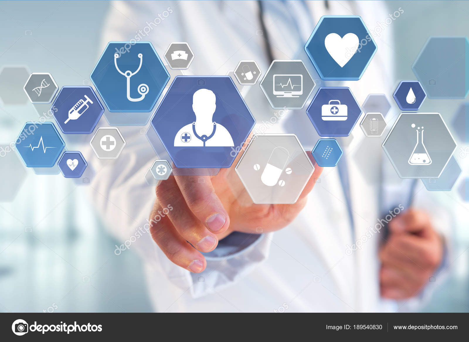 View Medecine General Healthcare Icon Displayed Medical Interface Stock ...