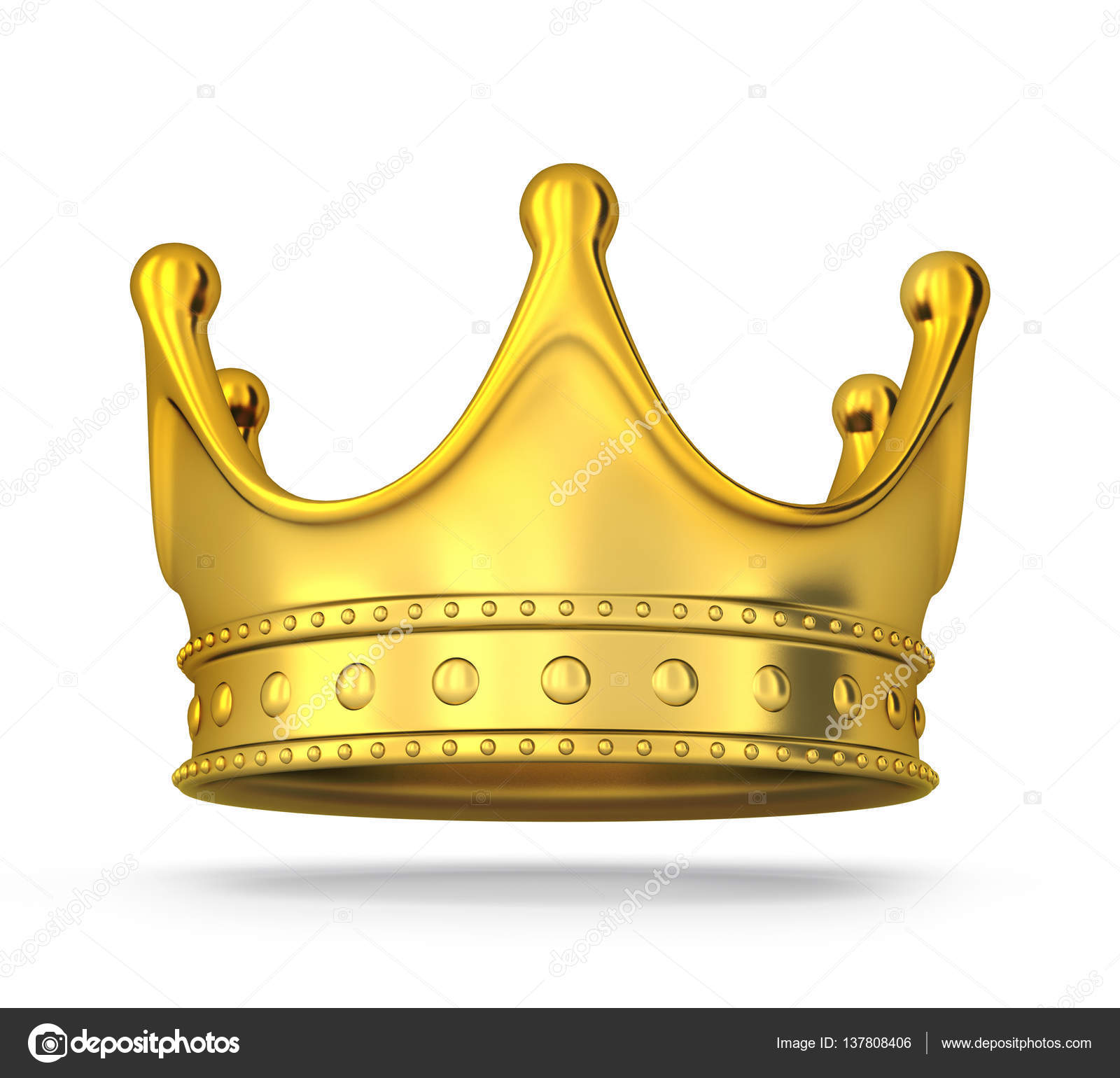 Gold Crown isolated Stock Photo by ©Vladru 137808406