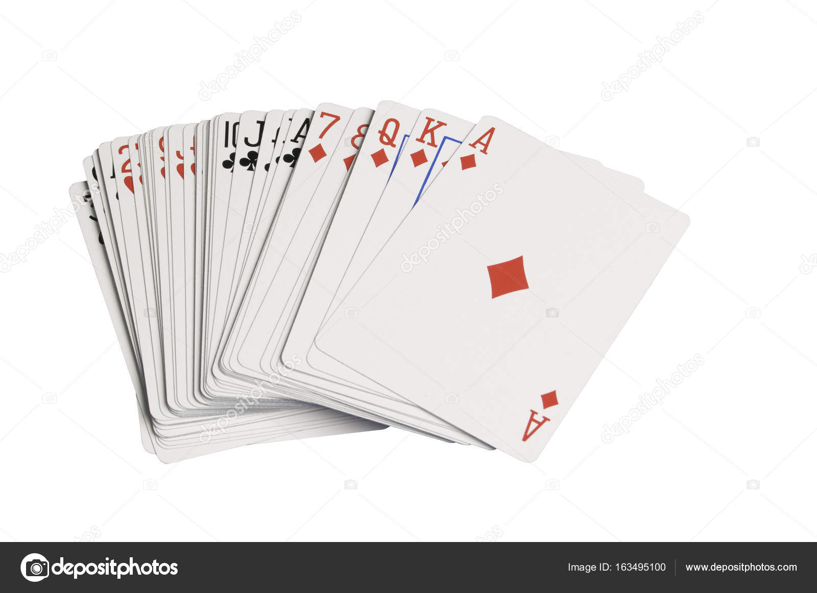 Deck of cards spread face up — Stock Photo © rcarner #163495100