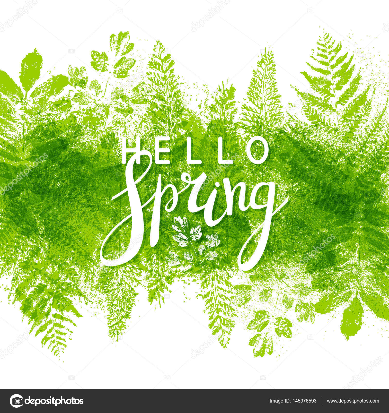 Spring green leaves stamps Stock Vector Image by ©Huhli13 #145976593