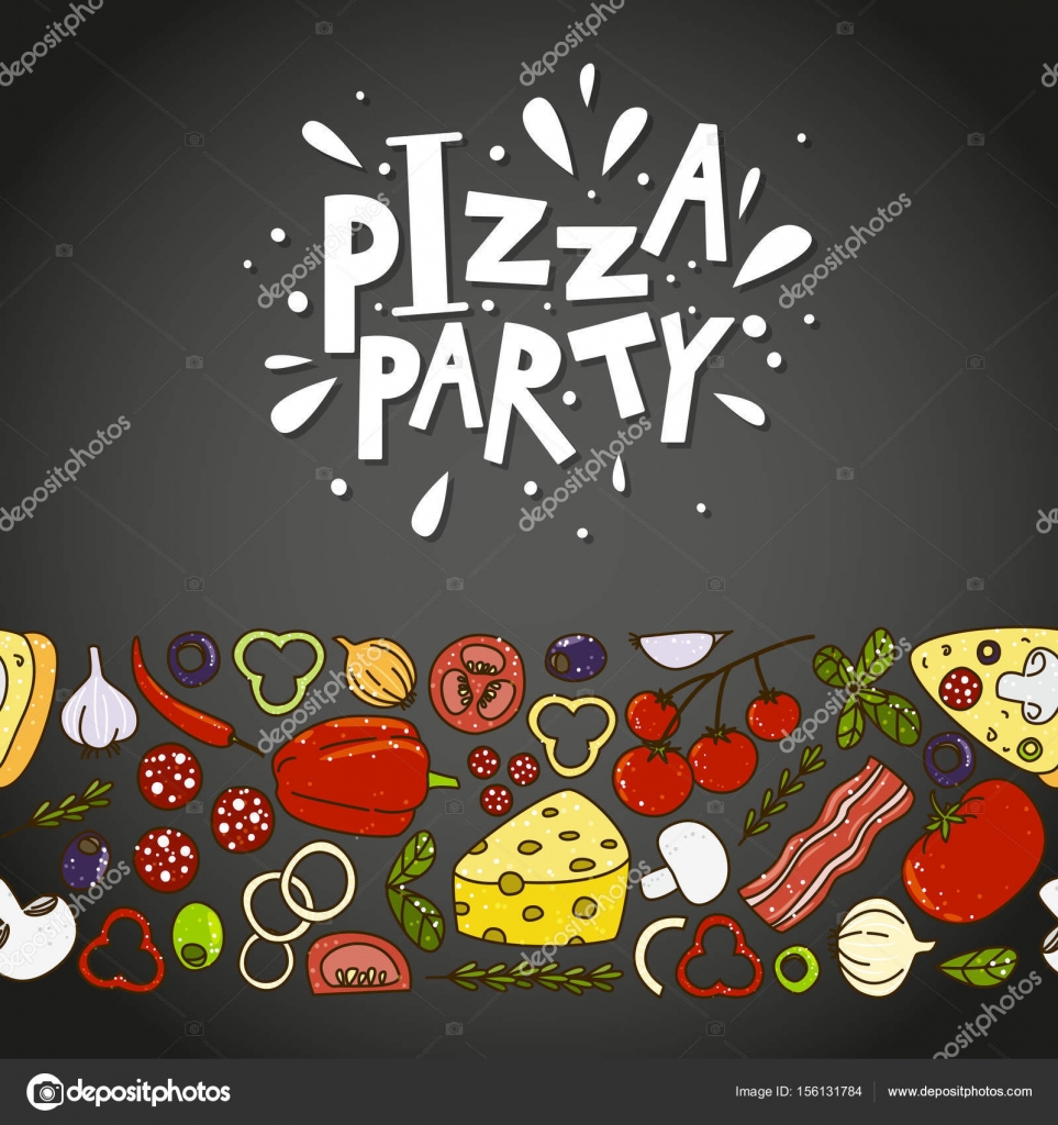 Pizza party background Stock Vector Image by ©Huhli13 #156131784