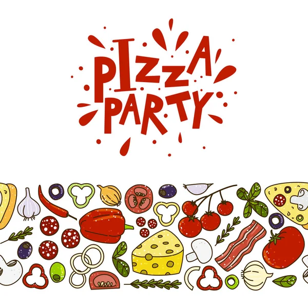 Pizza party background Stock Vector Image by ©Huhli13 #159357032