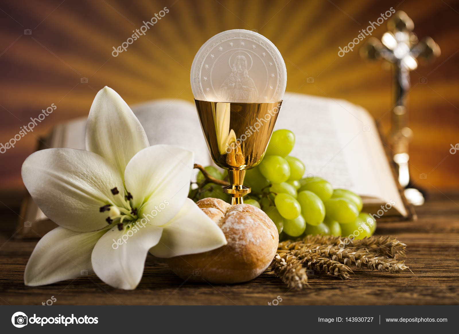 Sacrament of communion, Eucharist symbol Stock Photo by ©JanPietruszka ...