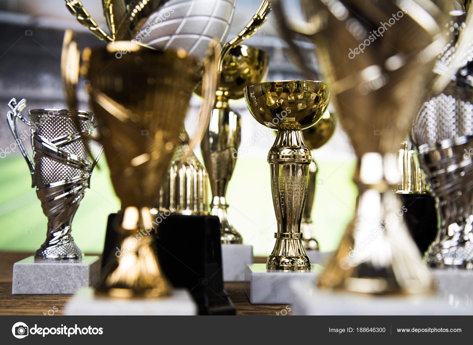 Ganador Premios Concepto Campeonato Copa Trofeo Sobre Fondo Deportivo ...