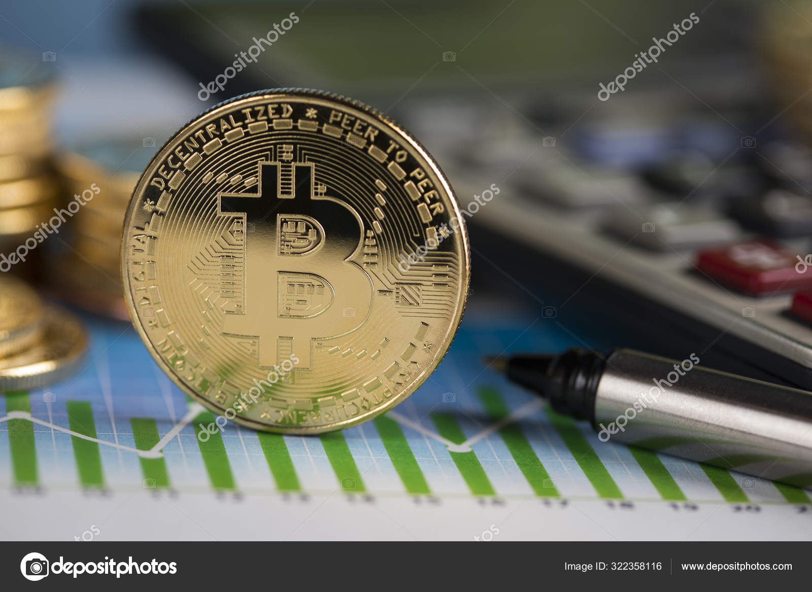 Gold Bitcoin Background Chart – Stock Editorial Photo © JanPietruszka ...