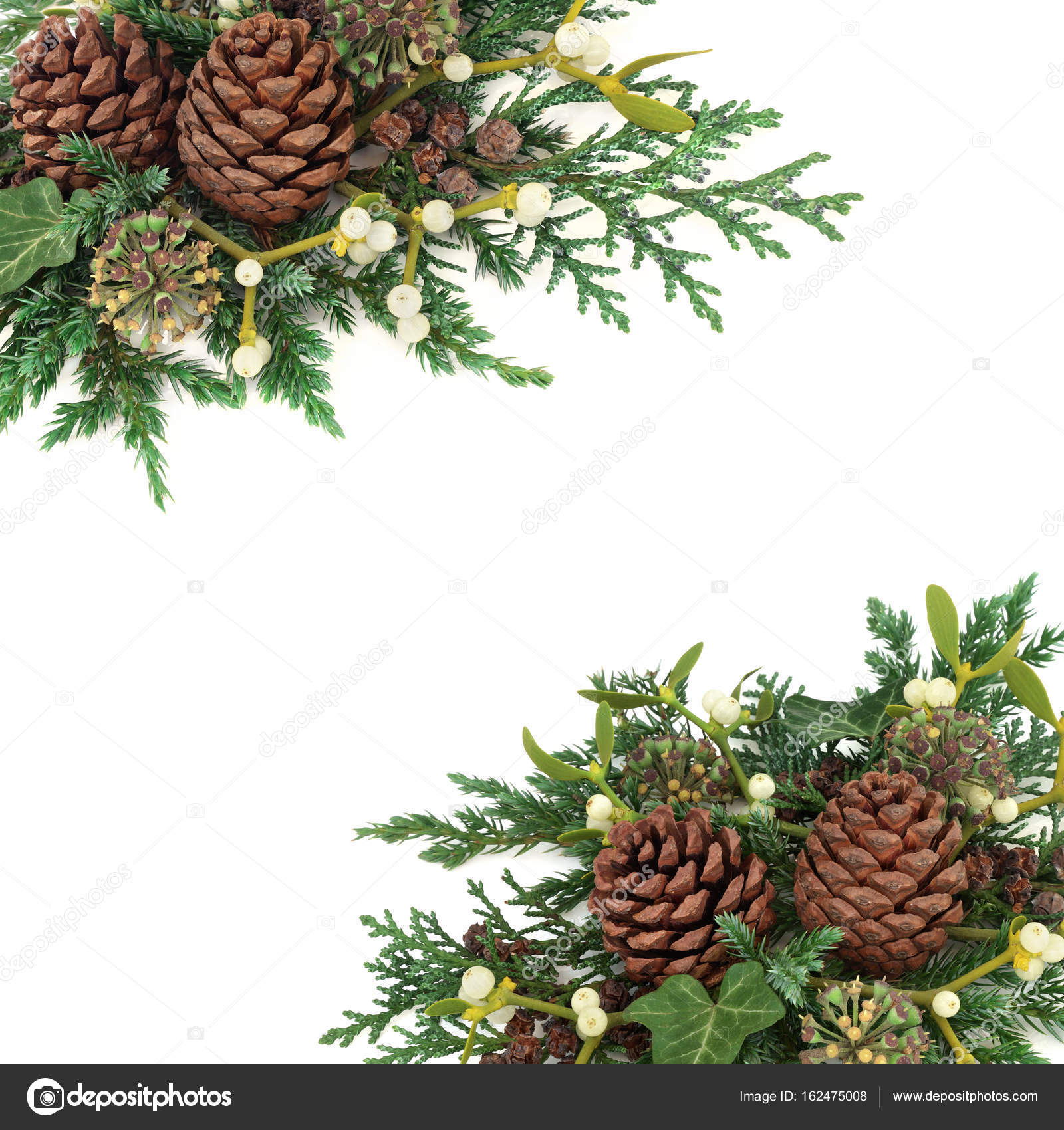 Winter Greenery Arrangement — Stock Photo © marilyna #162475008