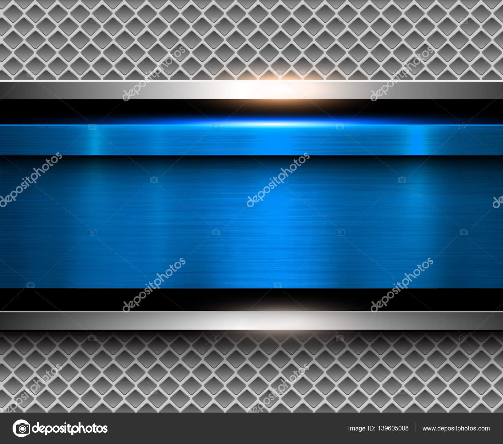 Brushed Metallic Blue Background