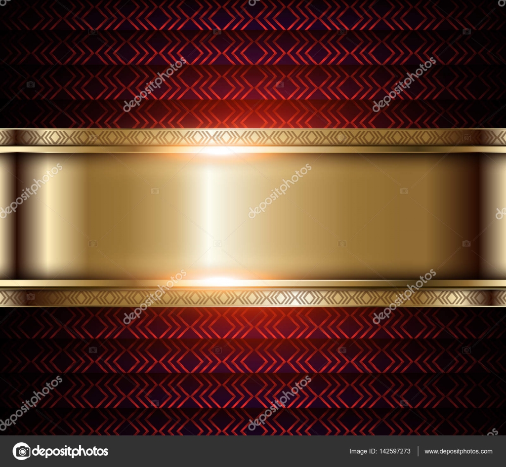 Elegant Red And Gold Background