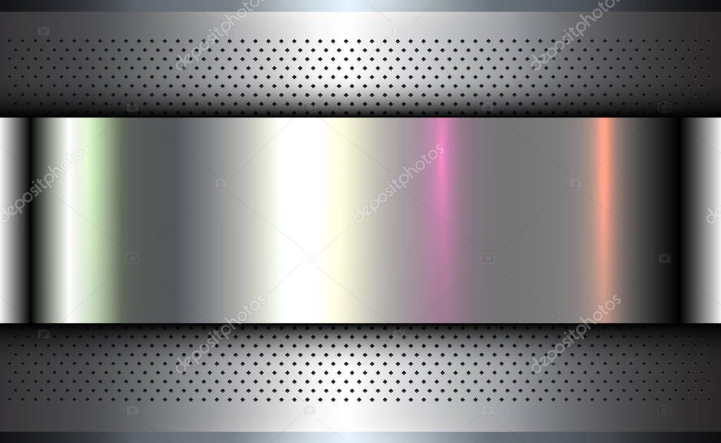 Fondo metálico cromo plateado Vector de stock por ©cobalt88 194612228
