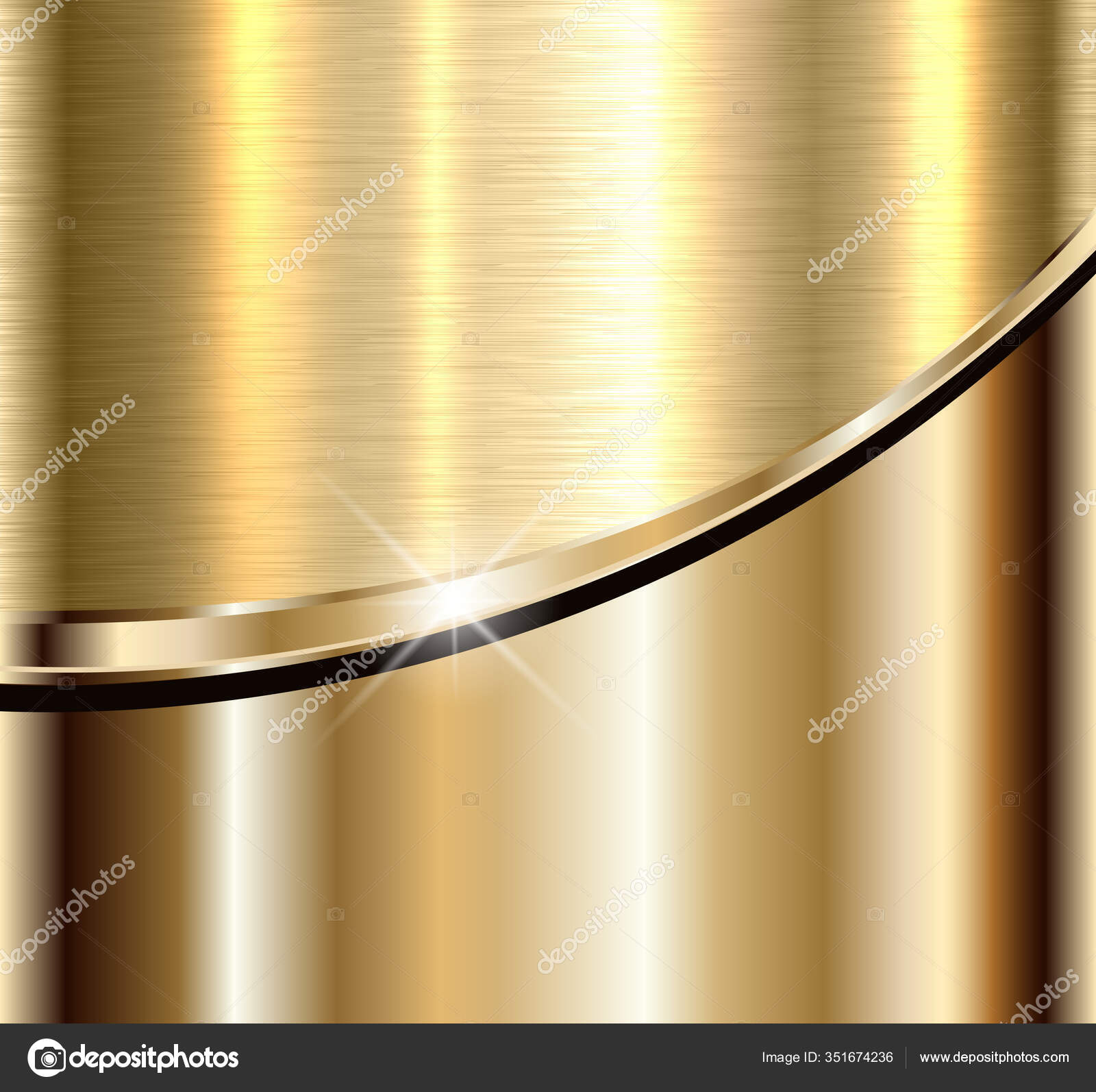 Image vectorielle Arrière Plan Élégante Texture Métallique Dorée ...