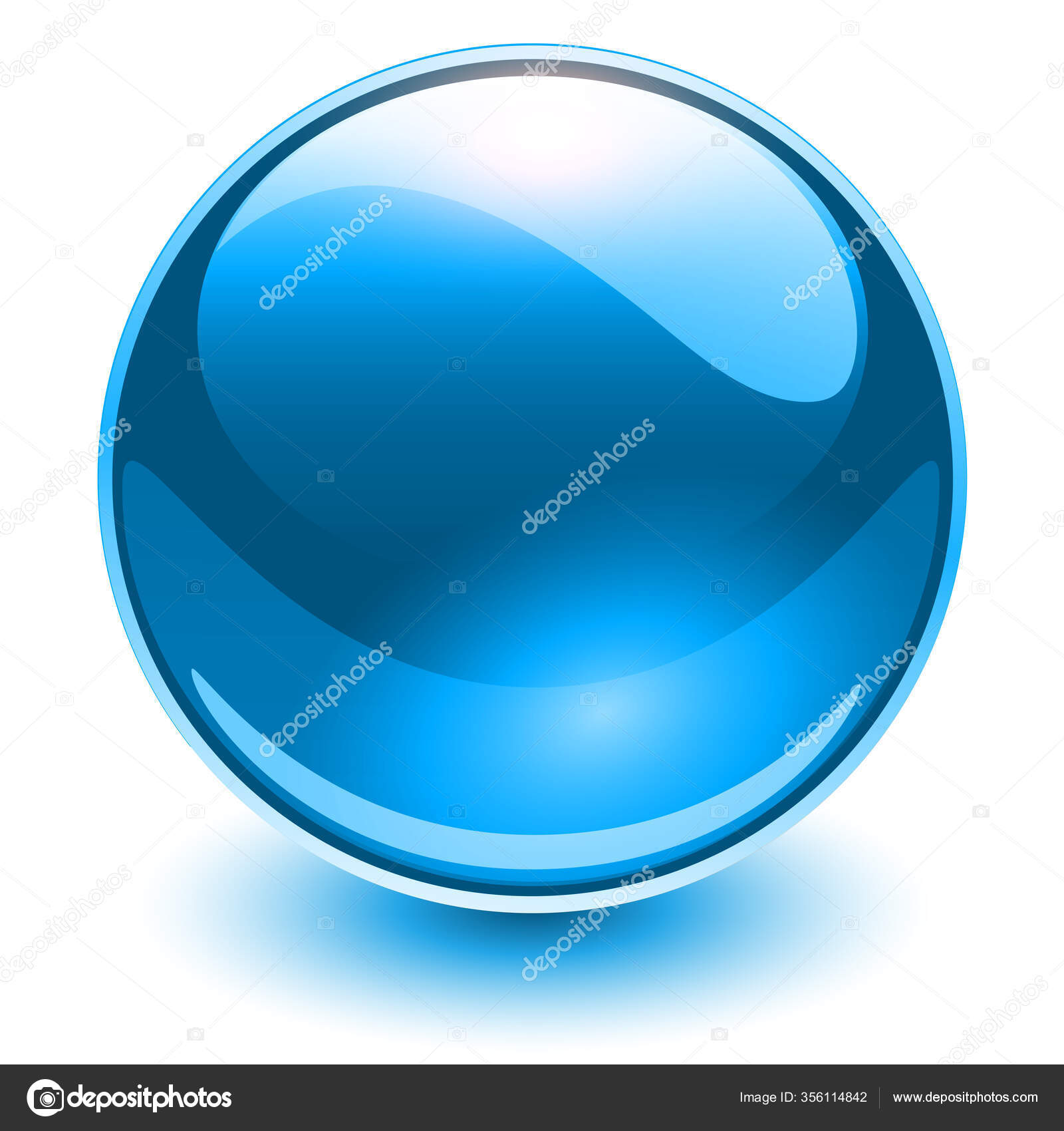 Glass Sphere Blue Vector Shiny Ball Stock Vector by ©cobalt88 356114842