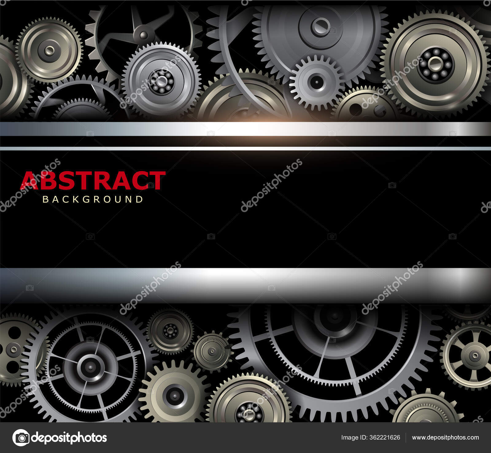 Background Metallic Technology Gears Vector Illustration Stock Vector ...