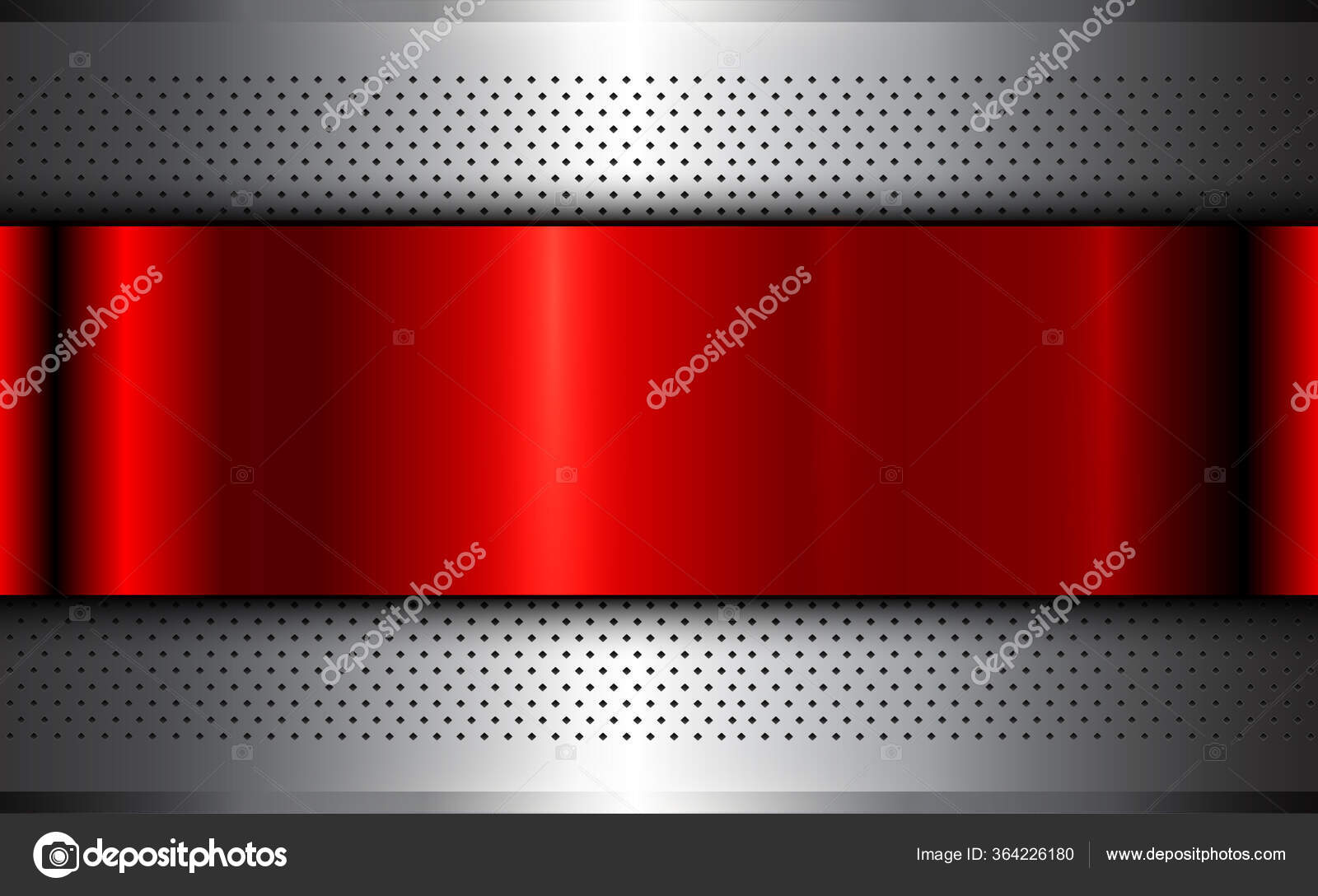 Metallic Background Silver Red Polished Steel Texture Vector Design ...