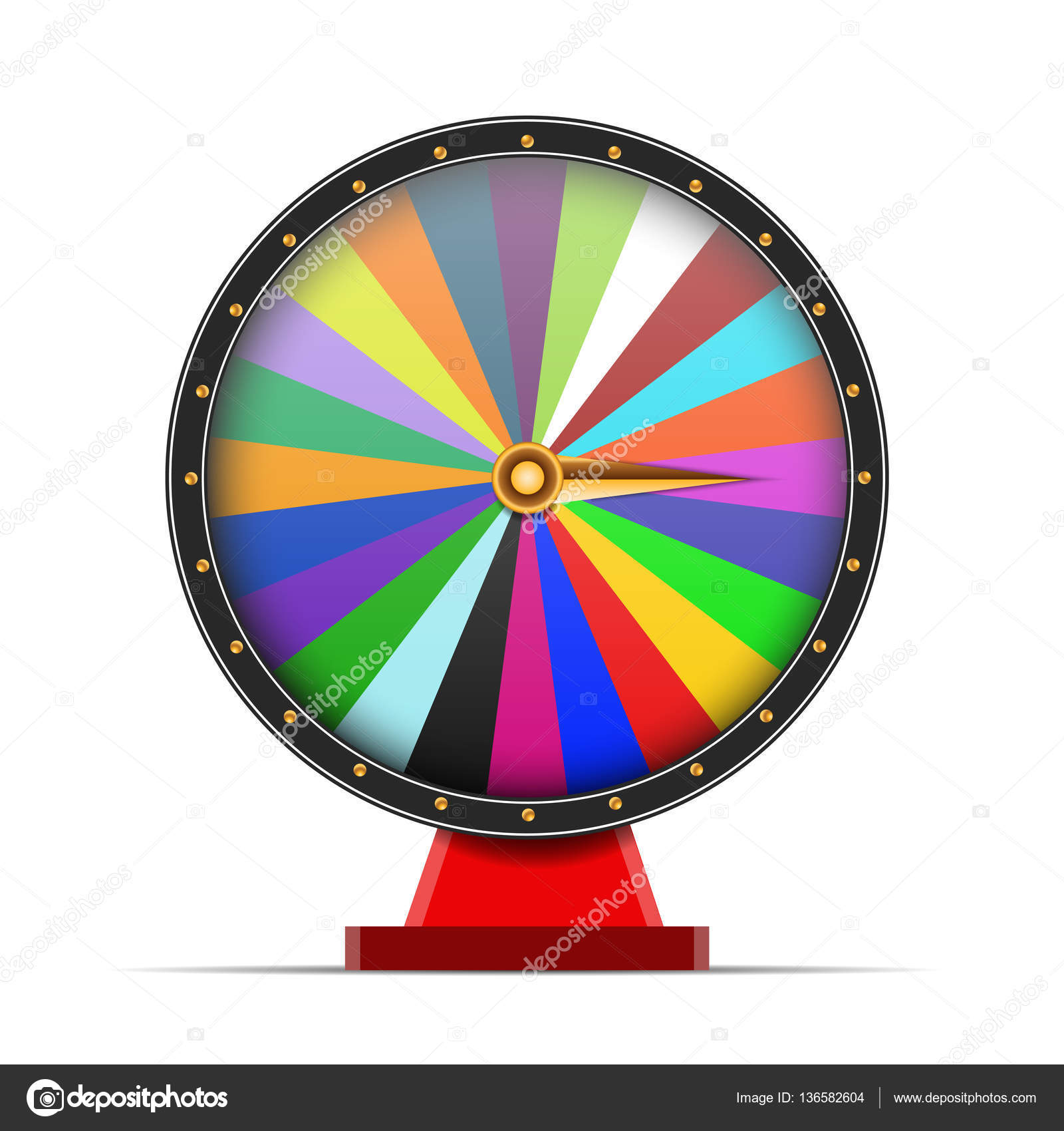 Colorful wheel of fortune on white background Illustration eps 1 Stock ...