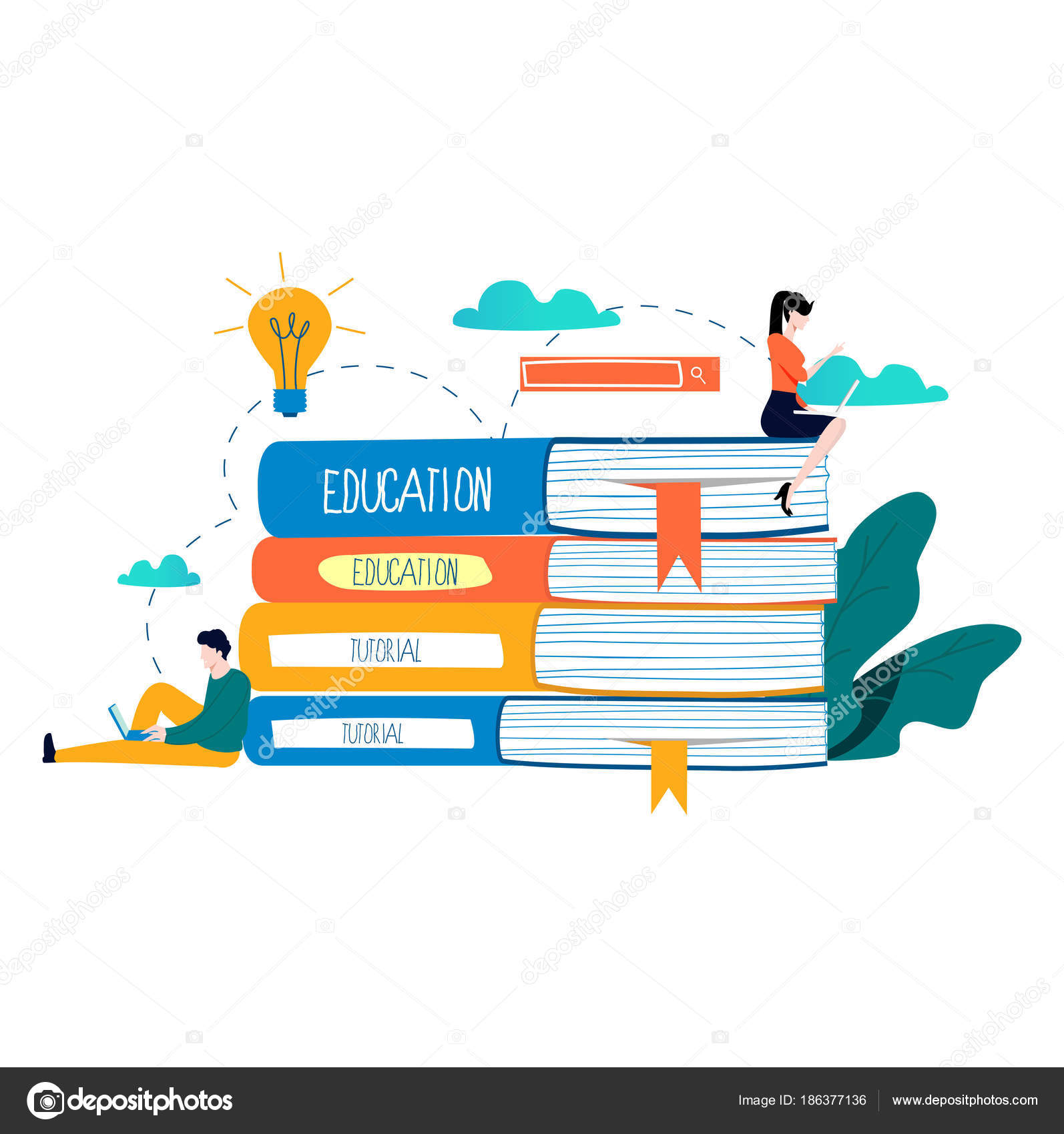 Education Online Training Courses Distance Education Vector ...