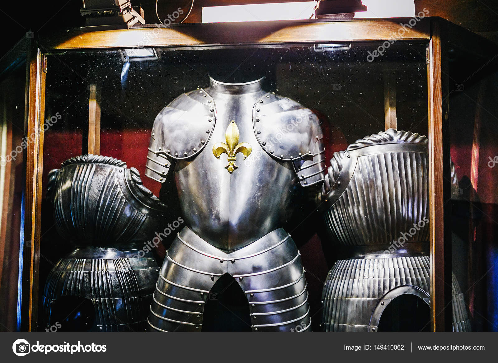 Medieval armor of metal helmet and chest Stock Photo by ©frantic00 ...