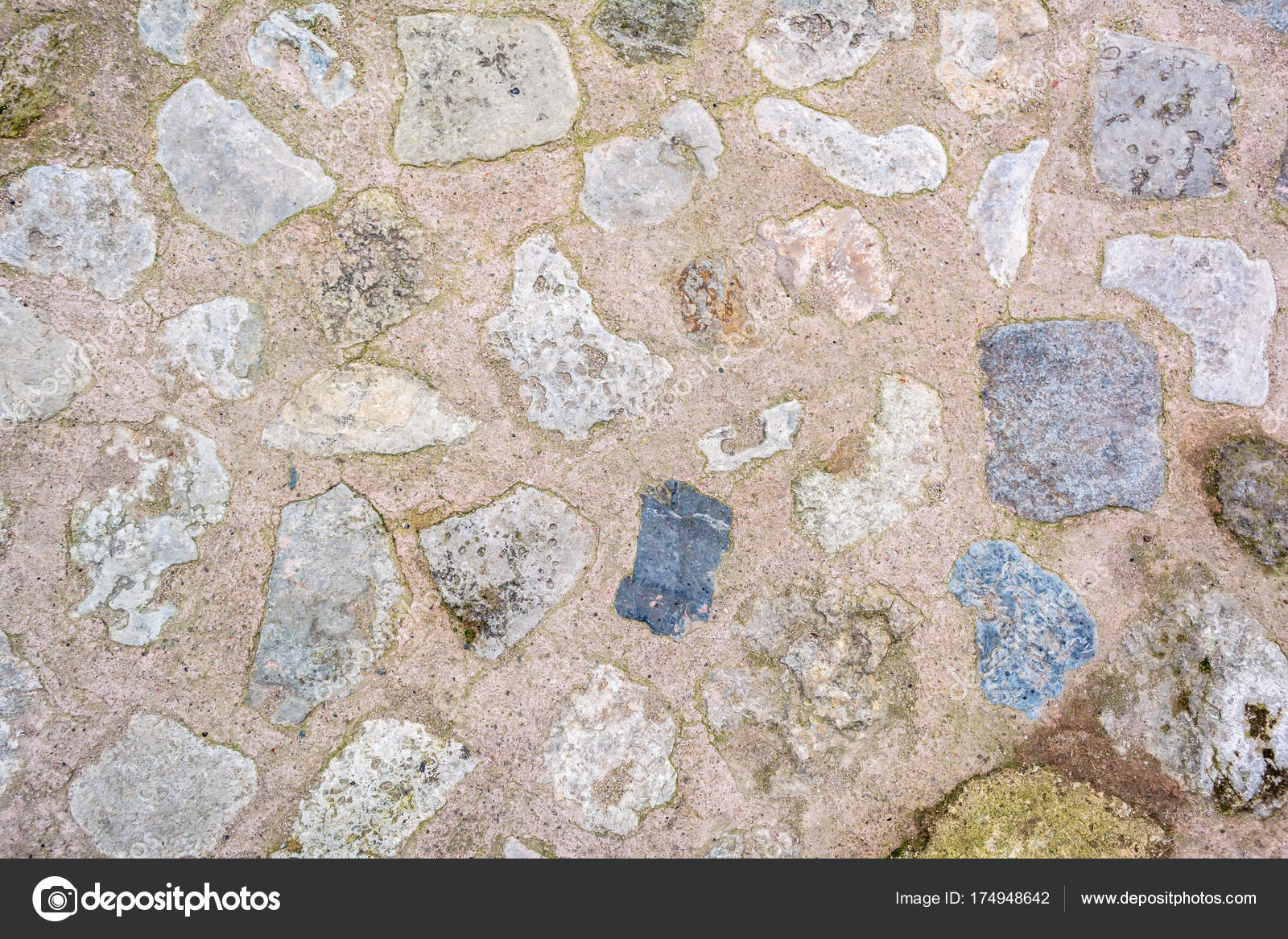 Stone Texture Surface Background Large Stone Slabs Stock Photo by ...