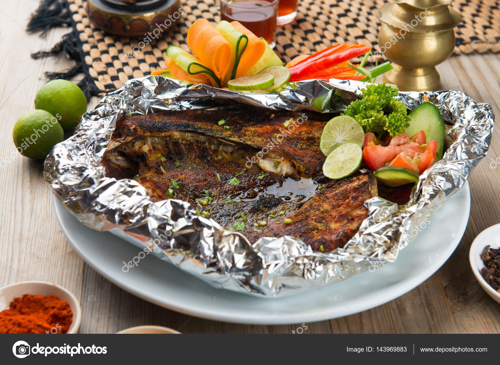 Grilled arab fish — Stock Photo © yuliang11 #143969883