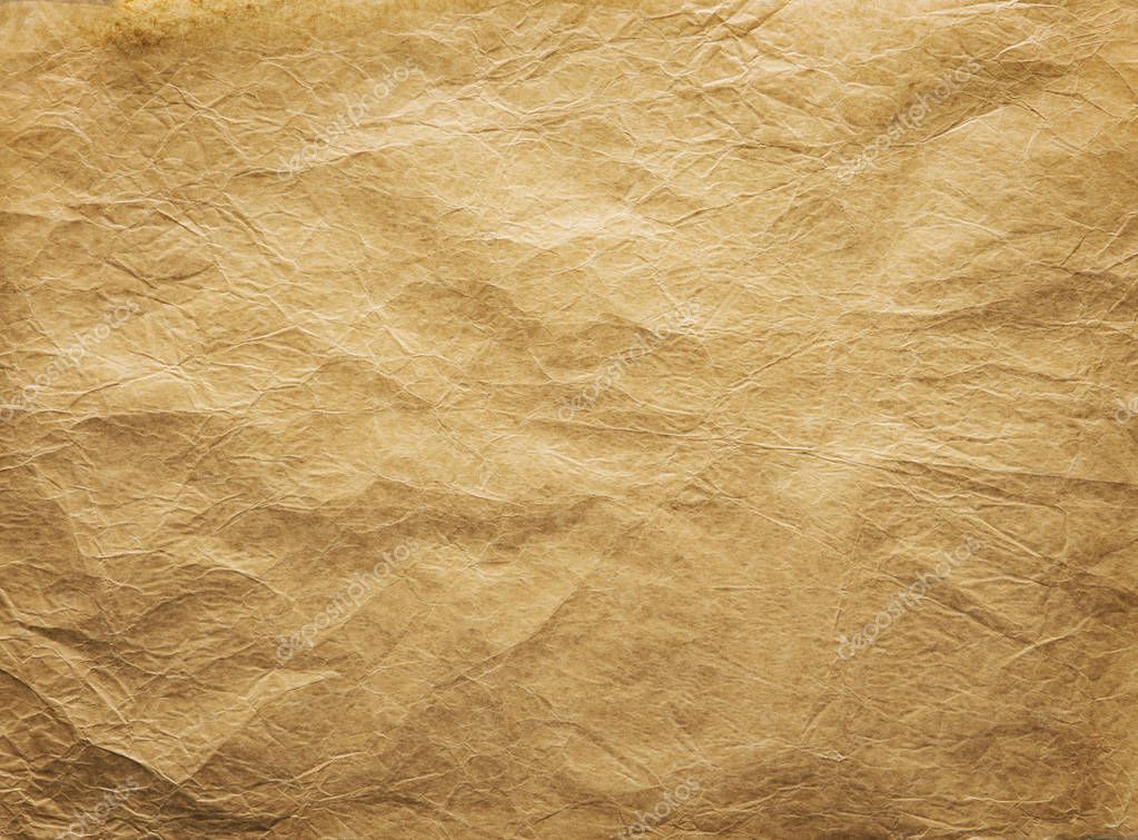 Old Wrinkled Paper Background, Papers Folds Wrinkles Texture, Brown ...