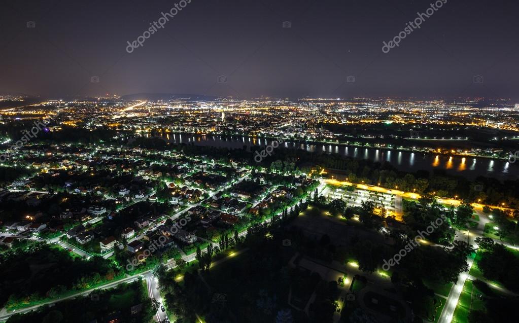 Vienna at night with city lights Stock Photo by ©Xalanx 125030490