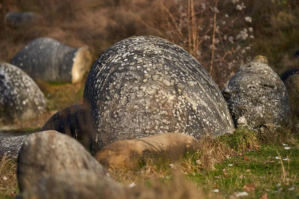 Sedimentary Rocks Concretions Natural Park Romania — Stock Photo ...