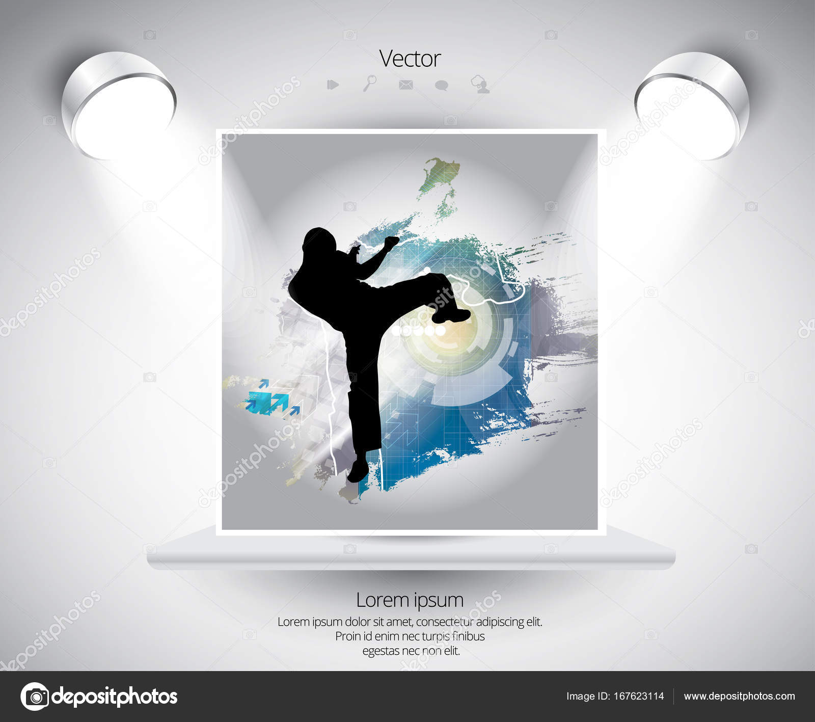 Ilustración de banner de karate Vector de stock #167623114 de ©zeber2010