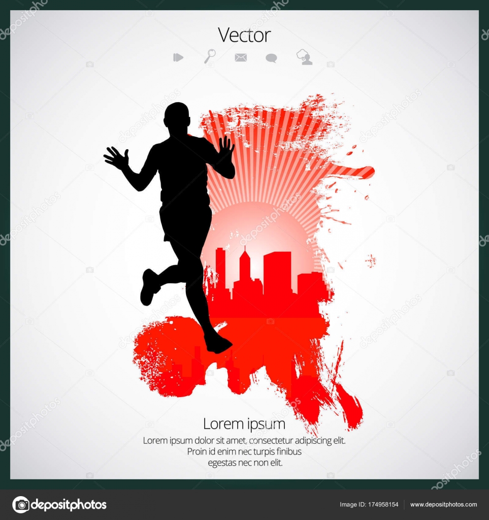 Marathon Runner Abstract Background Stock Vector Image by ©zeber2010 ...