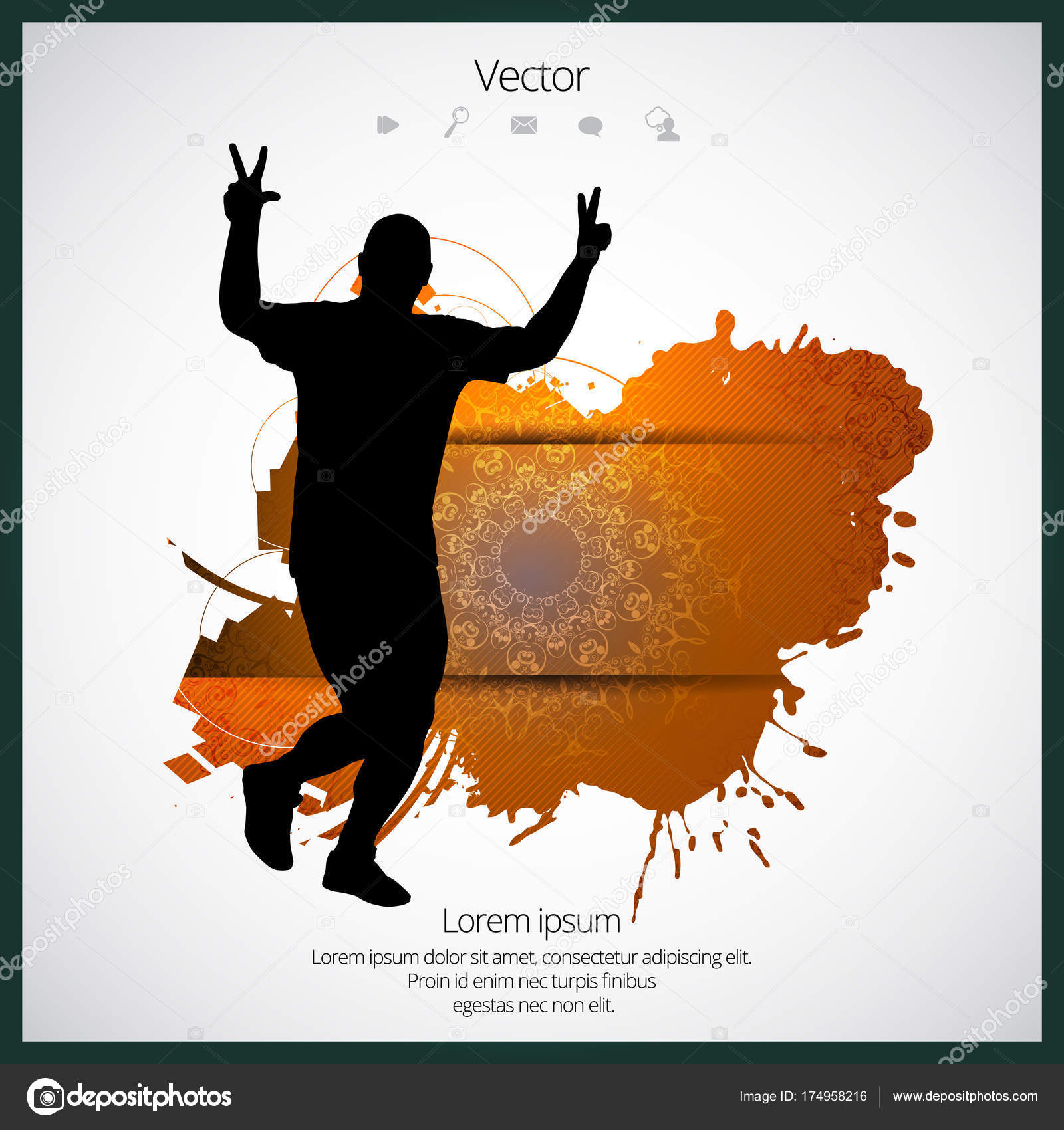 Marathon Runner Abstract Background Stock Vector by ©zeber2010 174958216