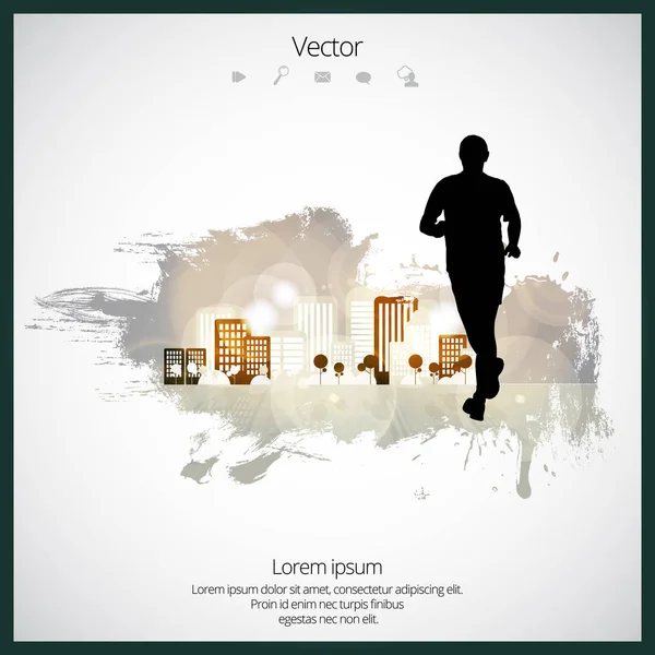 Marathon Runners Abstract Background Stock Vector by ©zeber2010 174958244
