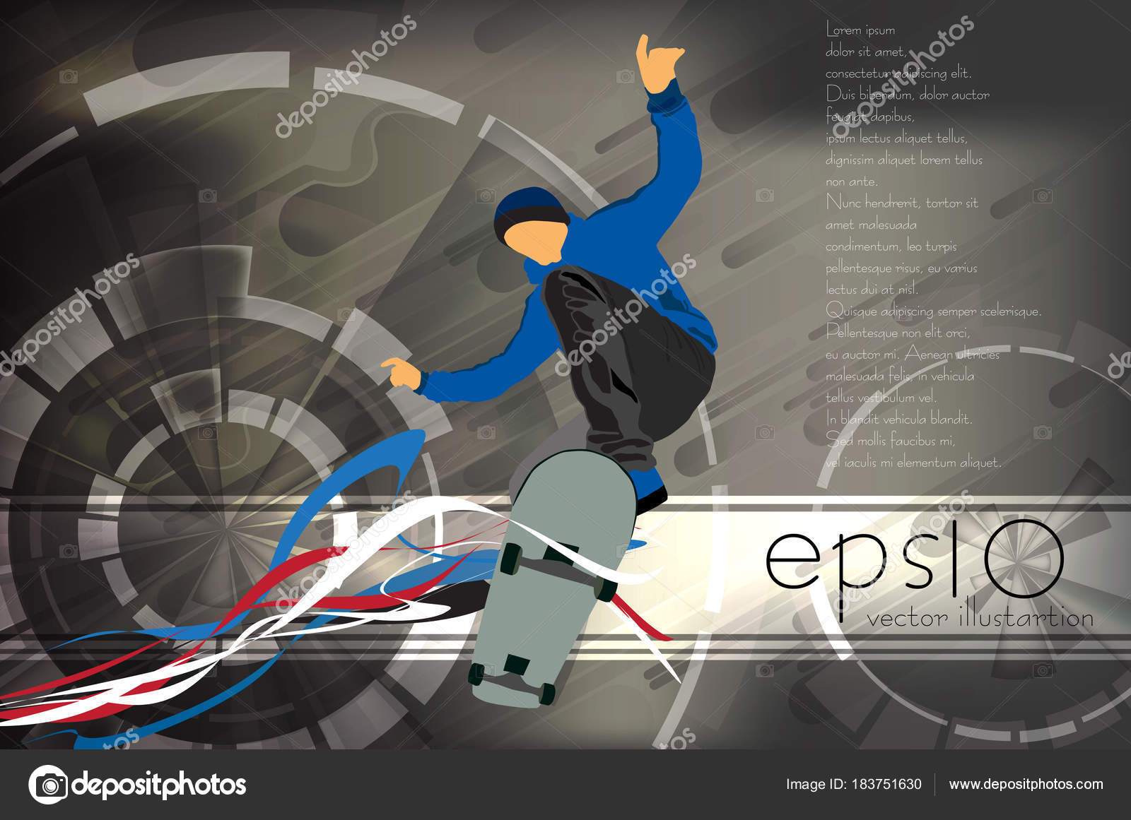 Skateboarder Jump Sport Background Stock Vector Image by ©zeber2010 ...